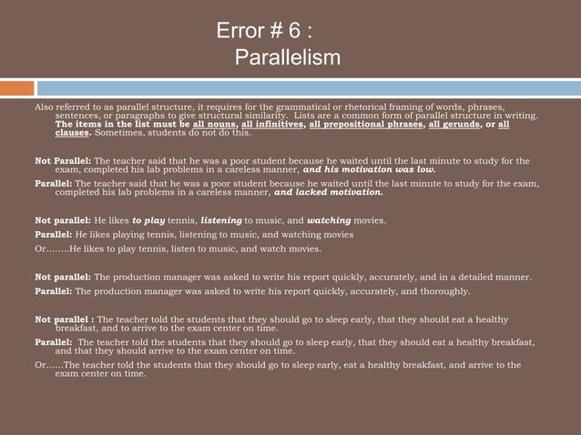 Common Errors in Writing | PPTX