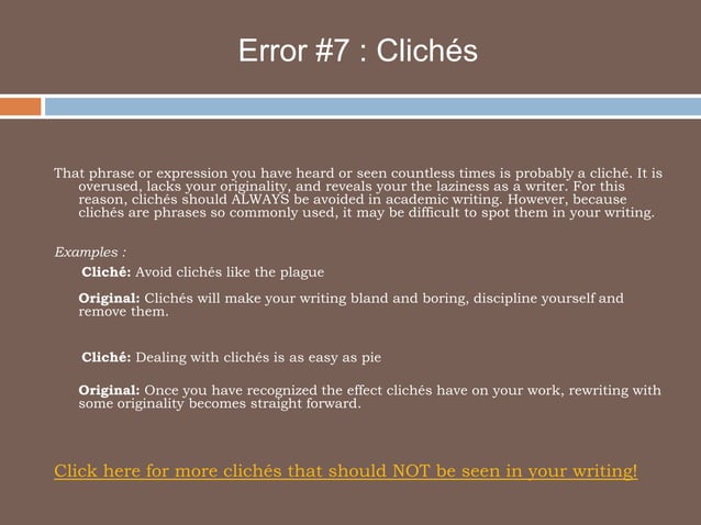 Common Errors in Writing | PPTX
