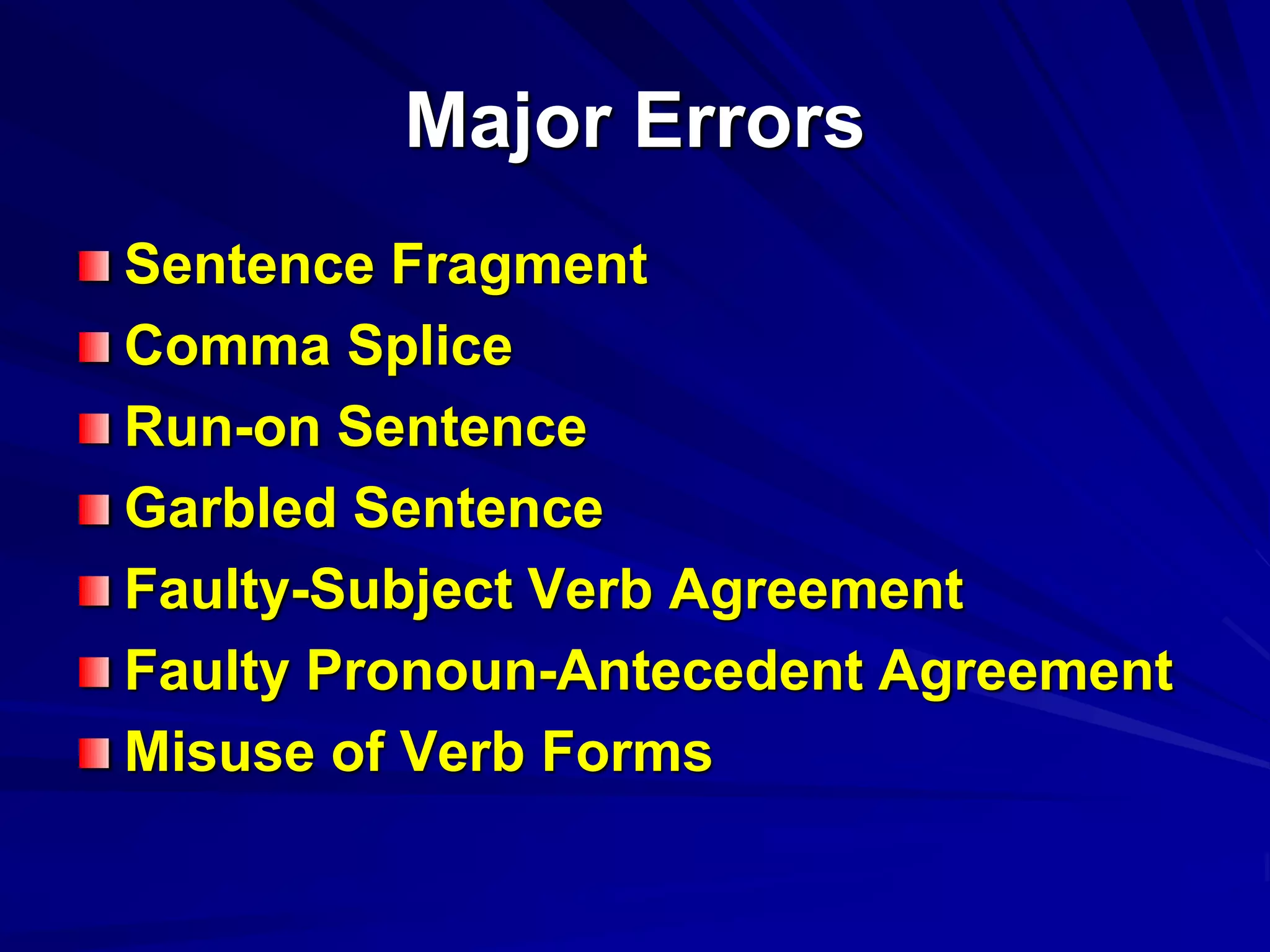 Common errors in english | PPTX