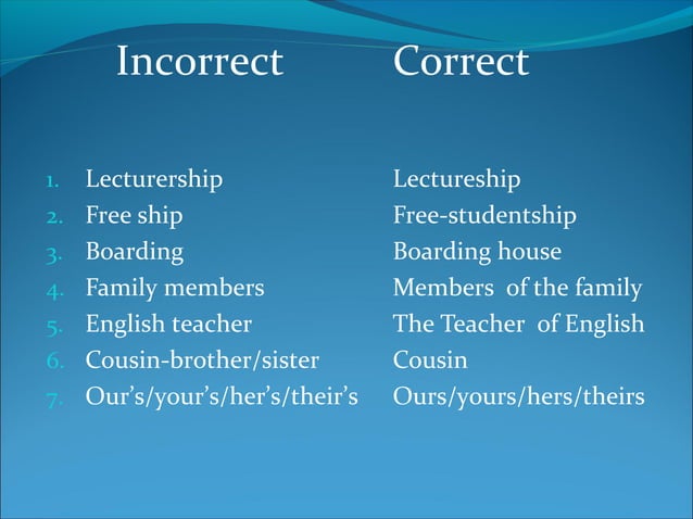 Common errors in english full notes | PPT