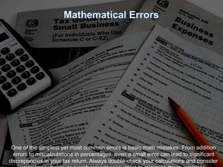 Four Common Errors in Tax Returns in 2023 | PPTX | Personal Taxes ...