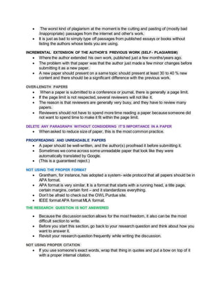 Common errors in writing a research paper | DOCX