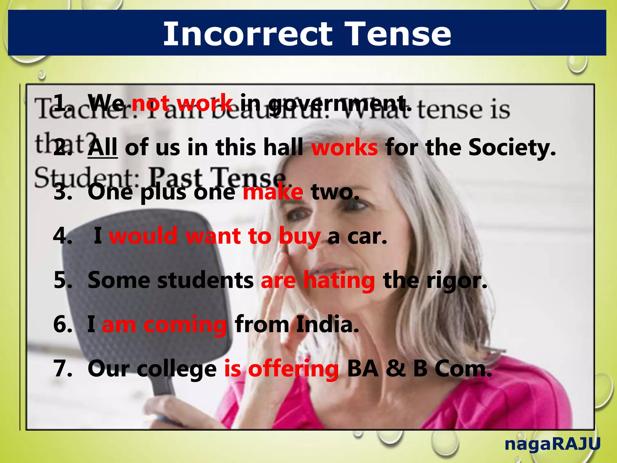 Common Errors with Verbs | PPTX