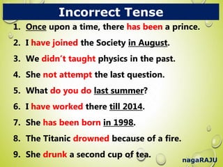Common Errors with Verbs | PPT
