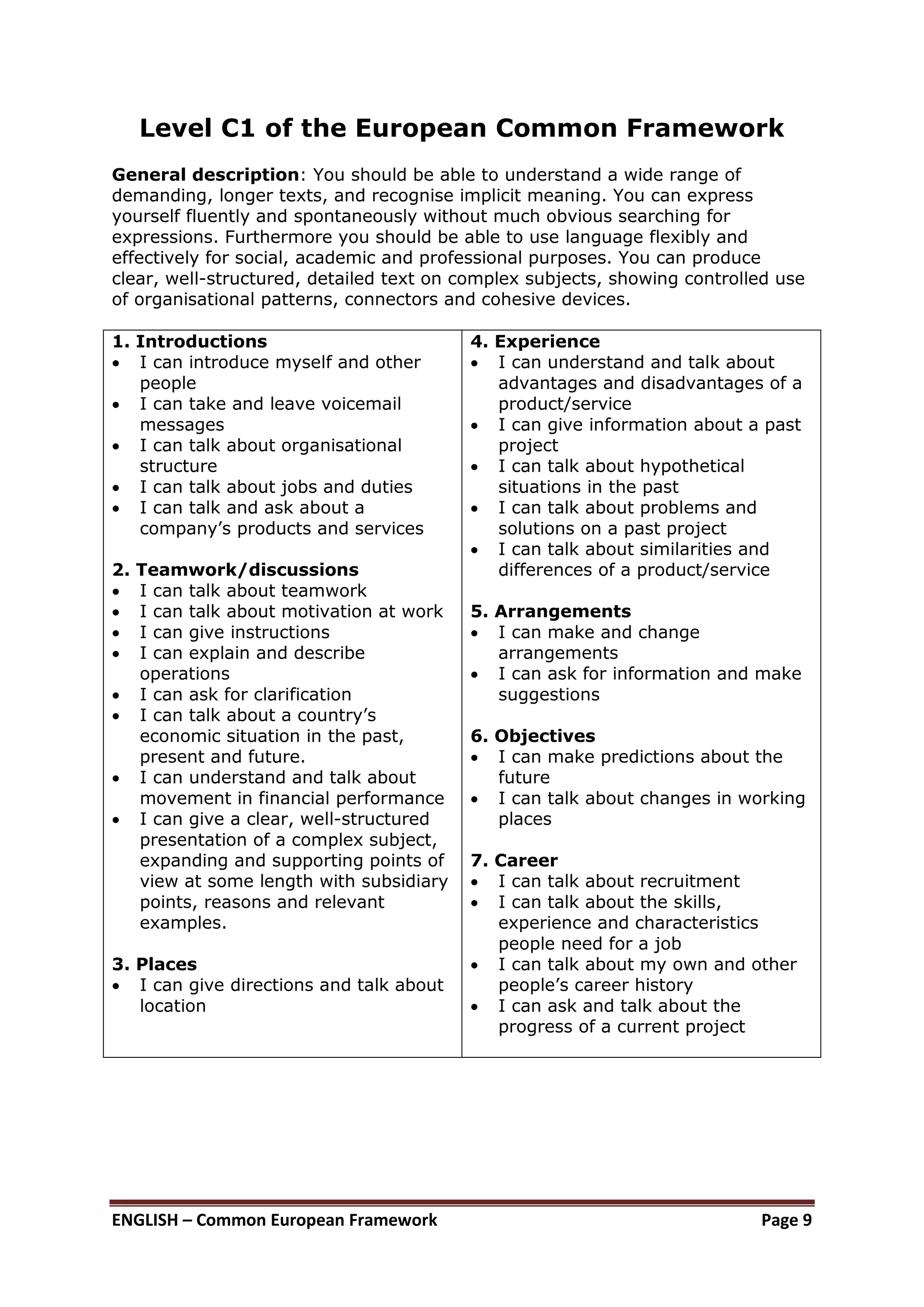 Common European Framework of Reference (CEFR) | PDF | Dating | Family ...
