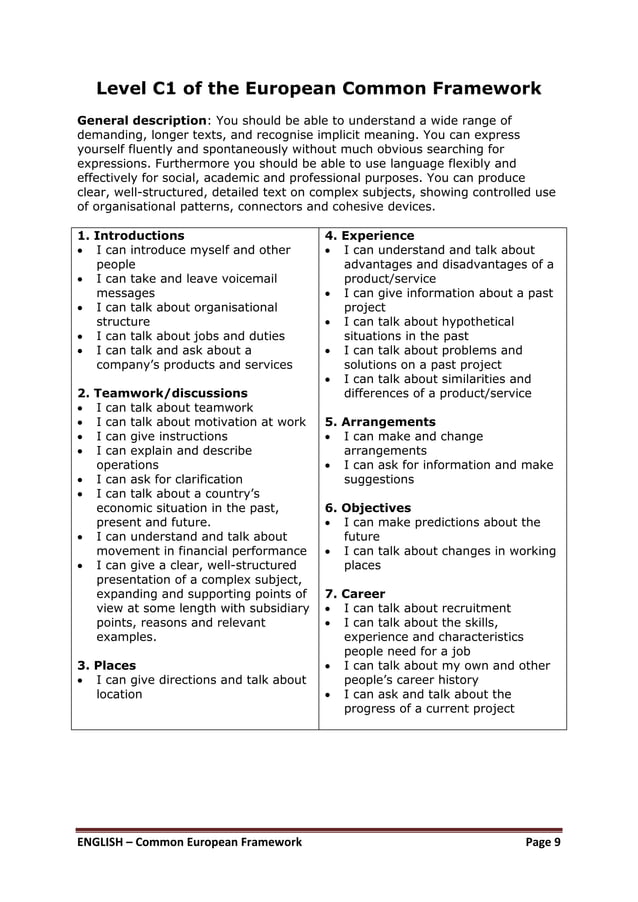 Common European Framework of Reference (CEFR) | PDF | Dating | Family ...