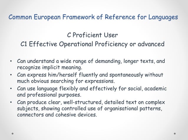 Common european framework of reference for languages | PPTX ...