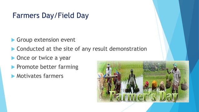 Common extension teaching methods used by DAE | PPT