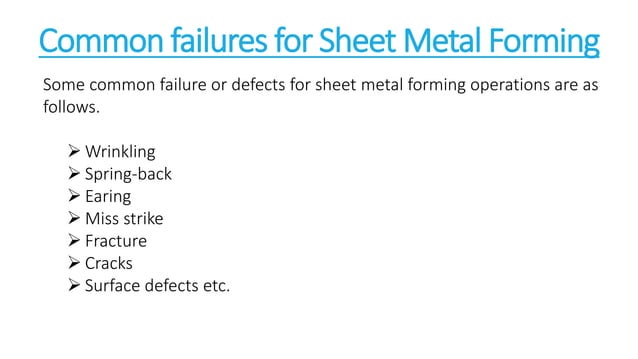 Common failures and remedies for sheet Metal forming.pptx | Skin Care ...