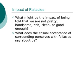 Common Fallacies In Advertising Powerpoint | PPT