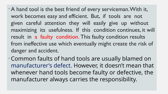 Common faults of hand tools LESSON 3.pptx