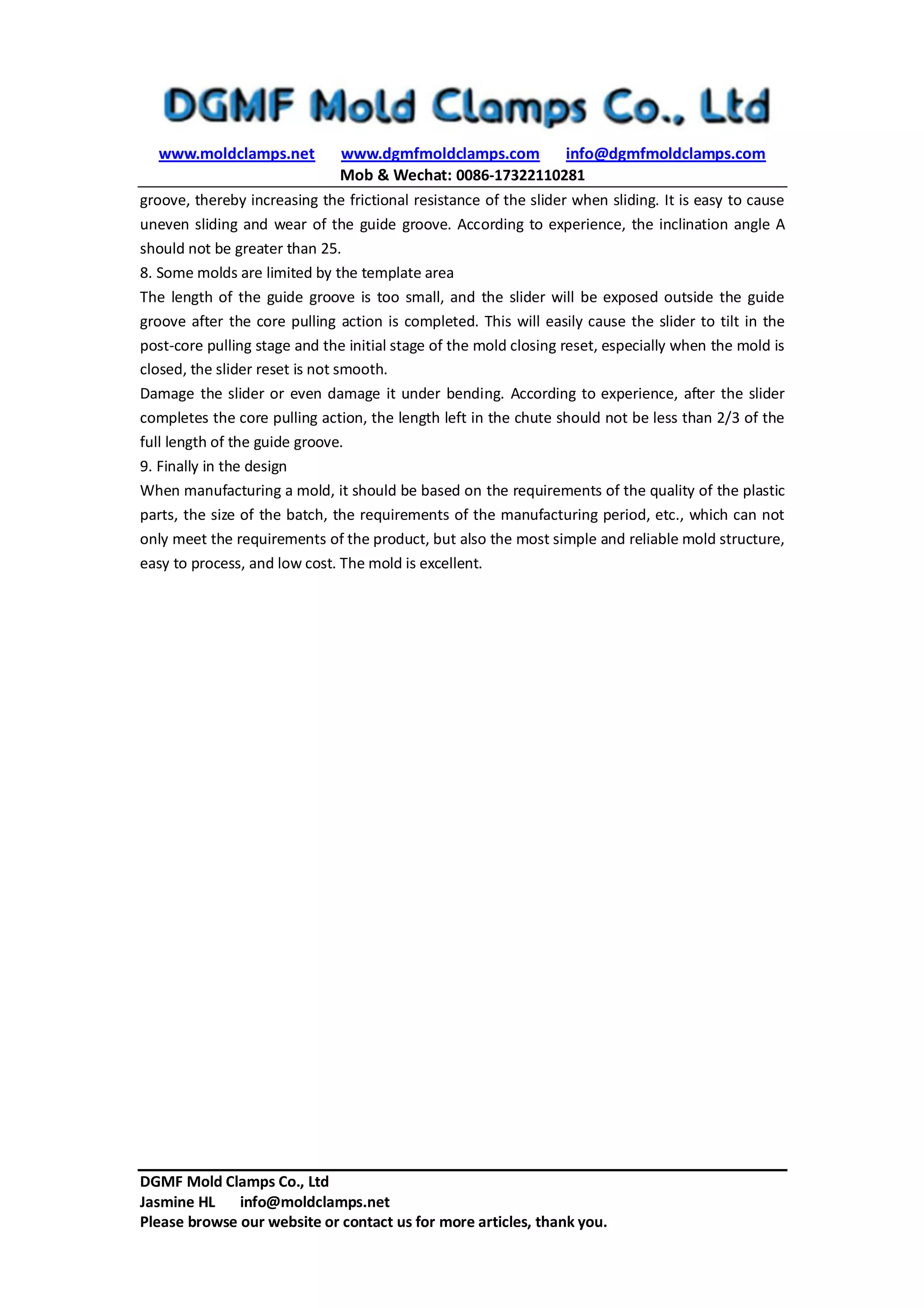 Common faults of injection mold | PDF