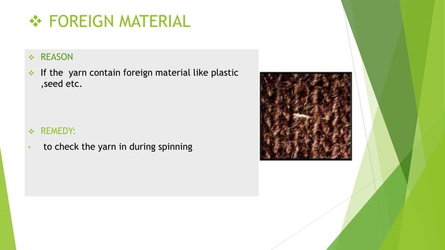 Common Faults of weaving Process | PPT