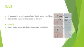 Common Faults of weaving Process | PPTX