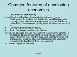 Common features of_developing_economies | PPT