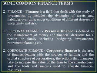 Common finance terminology | PPTX