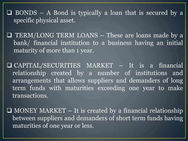 Common finance terminology | PPTX | Stocks and Bonds | Personal Investing