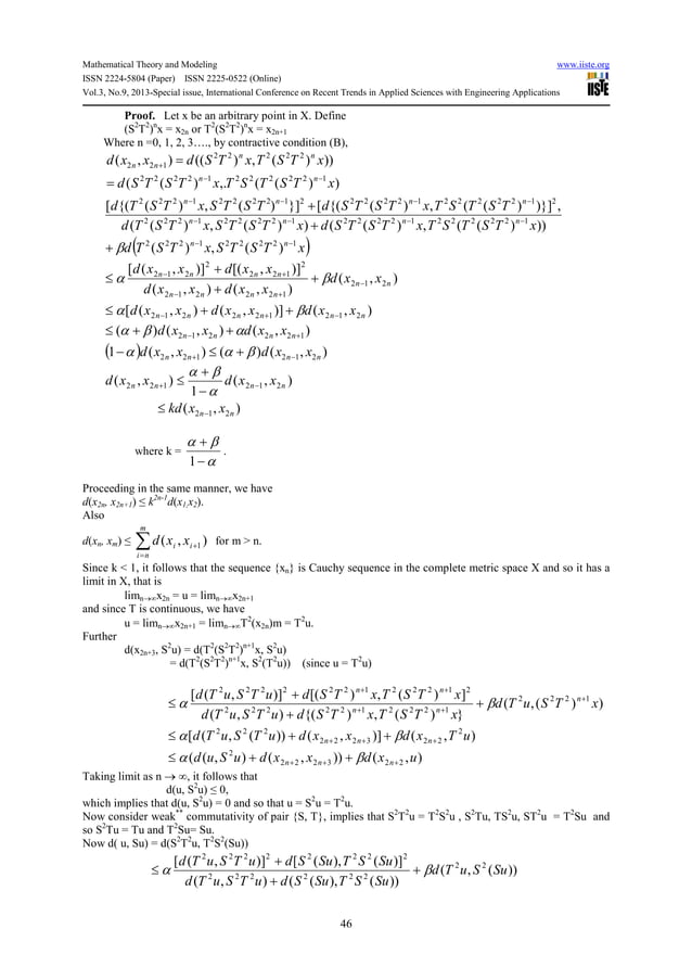 Common Fixed Point And Weak Commuting Mappings Pdf