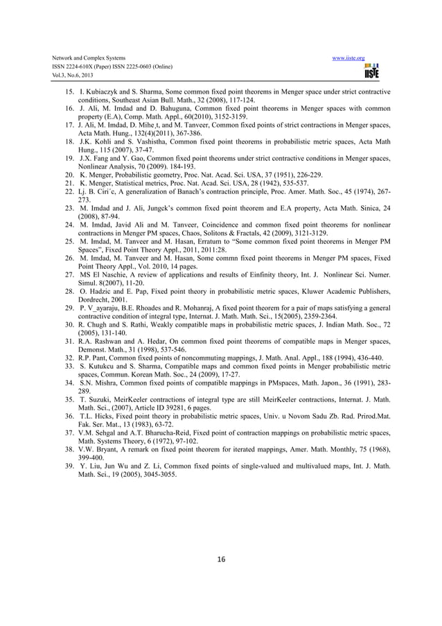Common Fixed Point Theorems Of Integral Type In Menger Pm Spaces Pdf