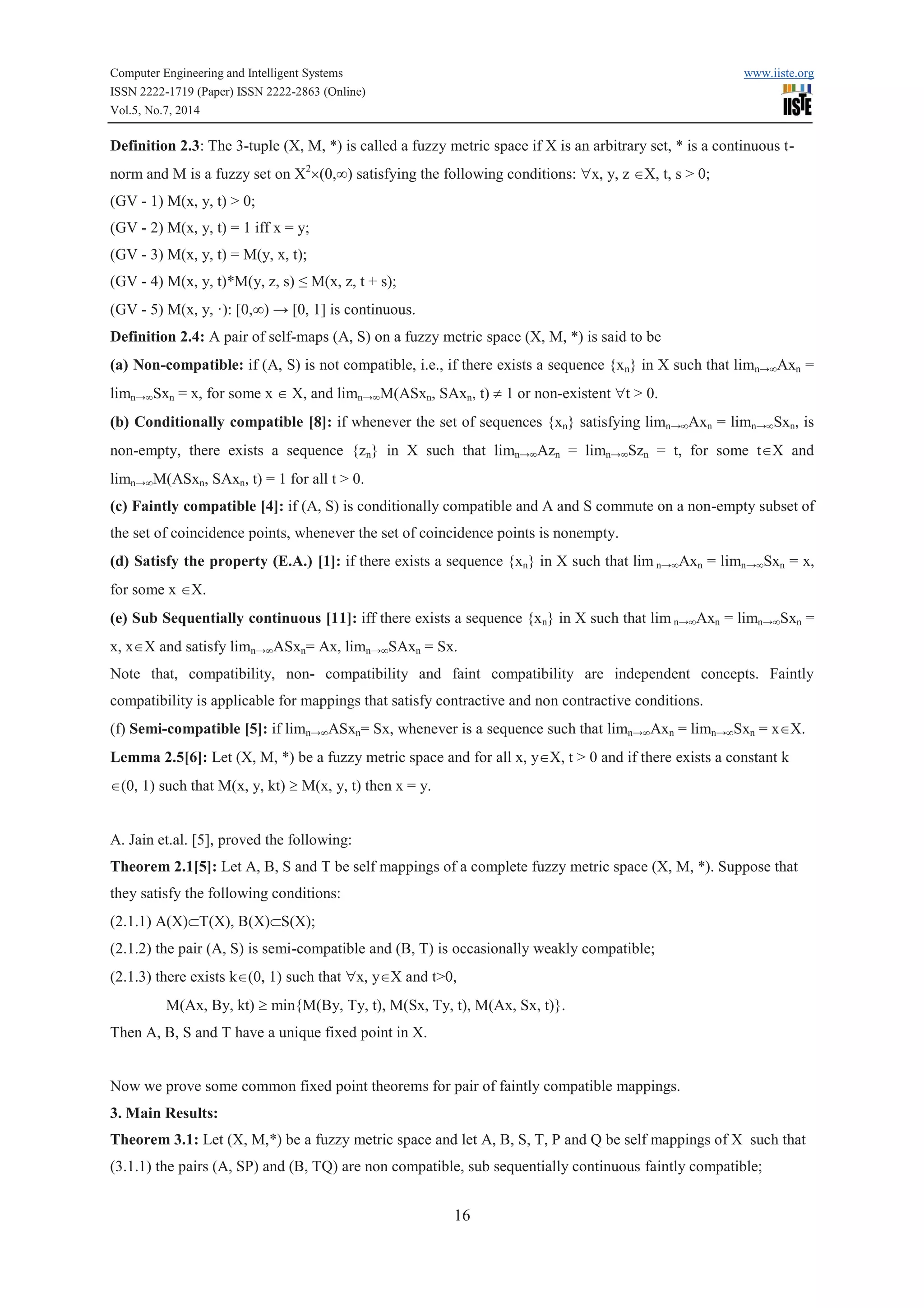 Common Fixed Point Theorems Using Faintly Compatible Pdf