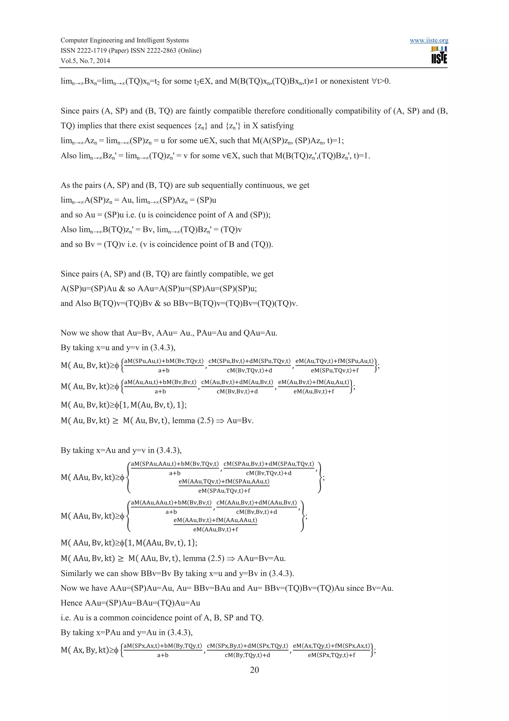 Common fixed point theorems using faintly compatible | PDF