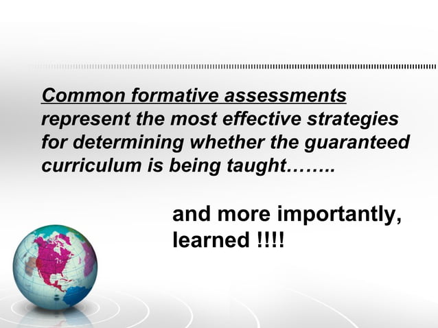 Common Formative Assessment | PPT