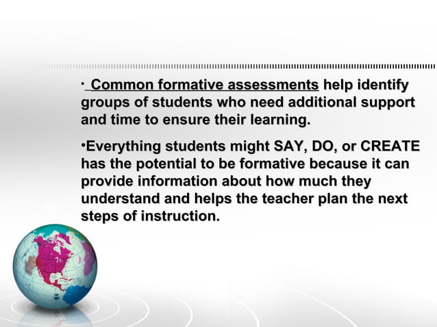 Common Formative Assessment | PPT