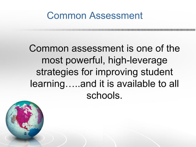 Common Formative Assessment | PPT
