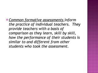 Common Formative Assessments | PPT