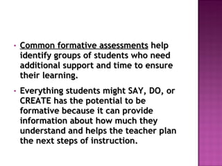 Common Formative Assessments | PPT