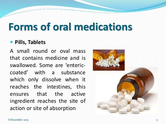 Common forms of medication