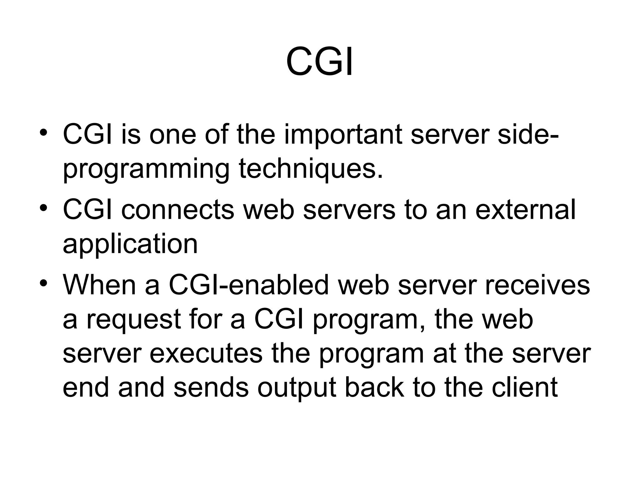 Common gateway interface | PPT
