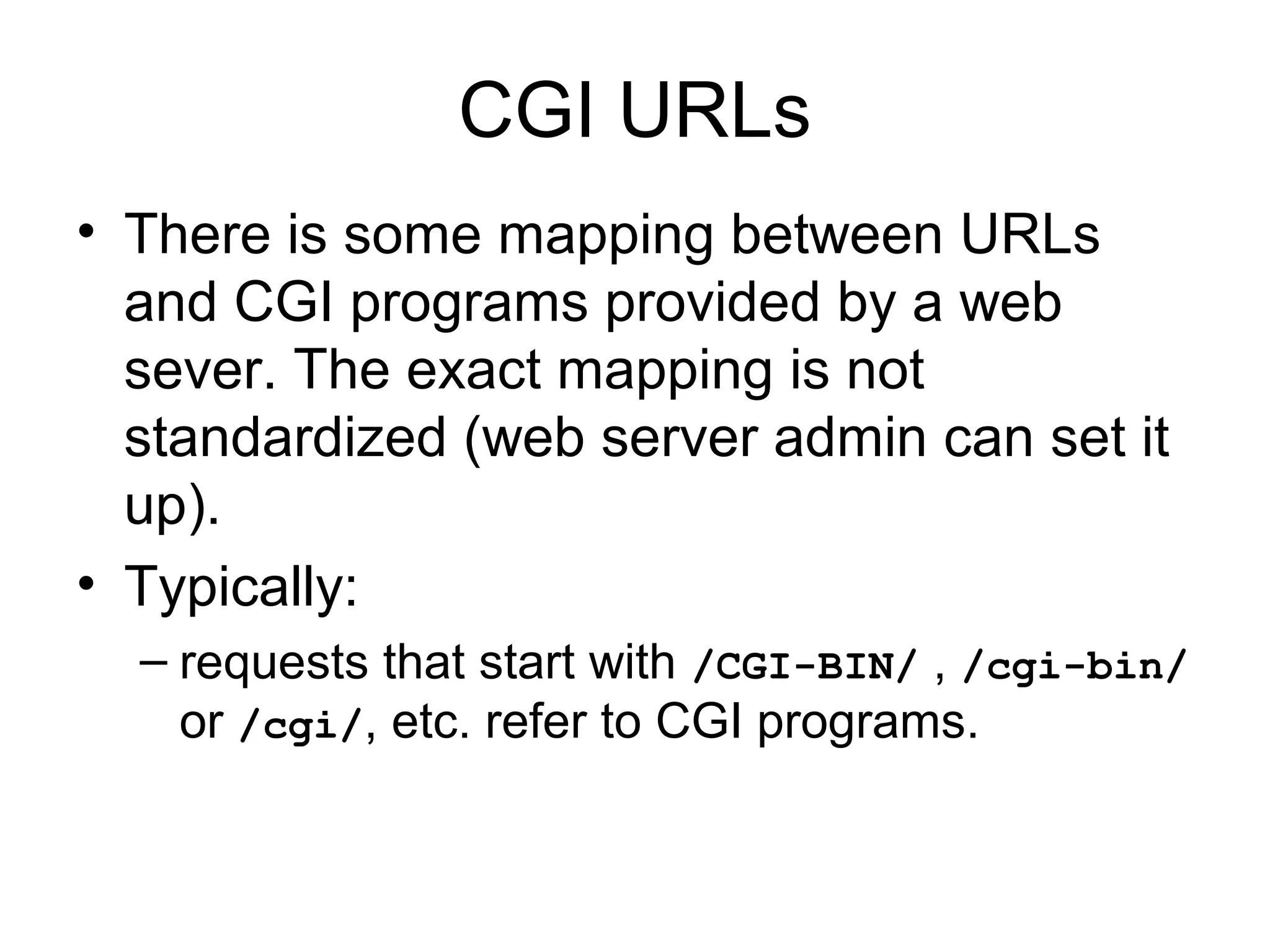 Common gateway interface | PPT