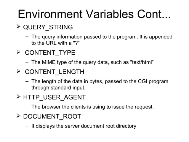Common gateway interface | PPT