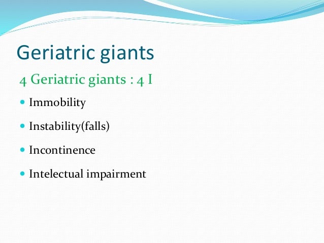 Common geriatric problems and their management