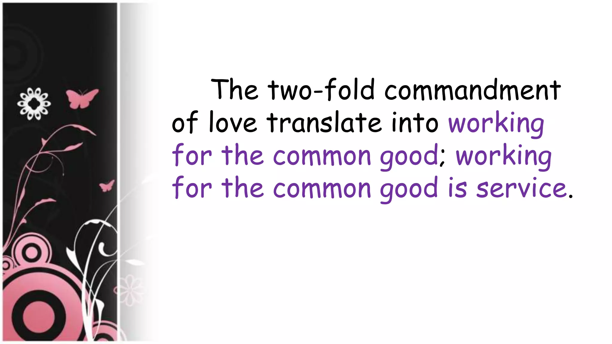 Augustinian Values - Common good | PPTX