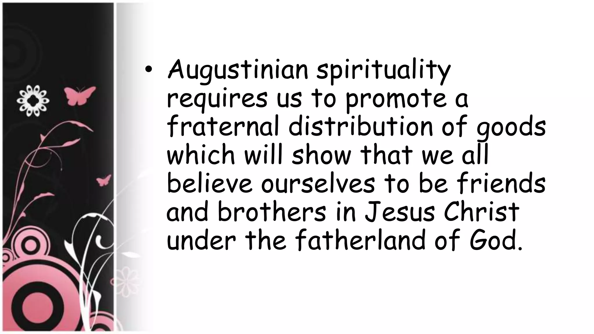 Augustinian Values - Common good | PPTX