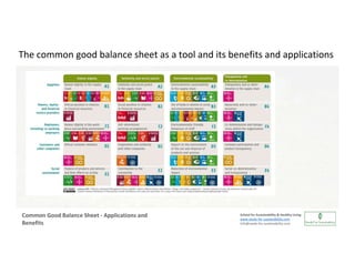 Common good balance sheet applications and benefits | PDF