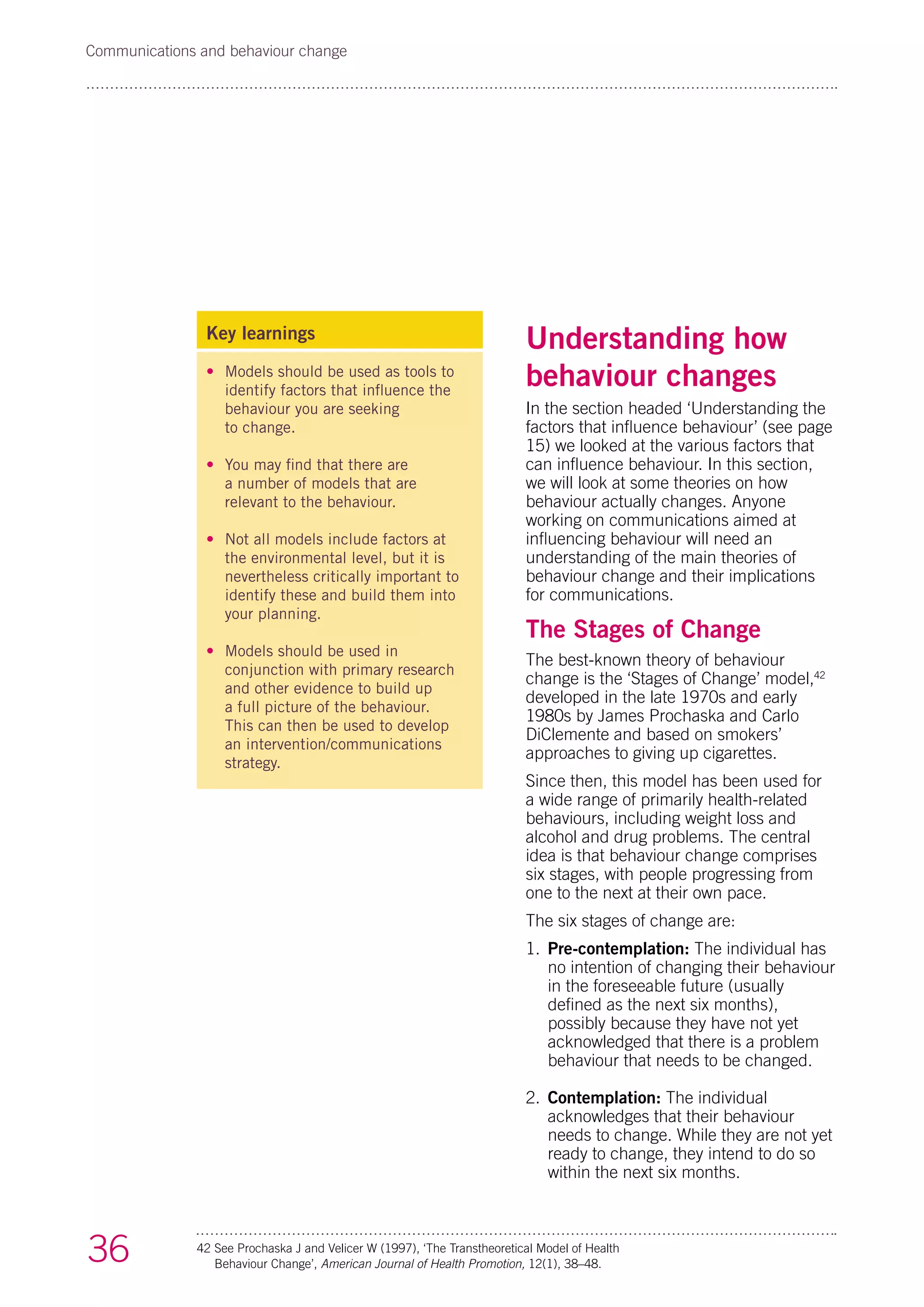 Communications And Behaviour Change | PDF
