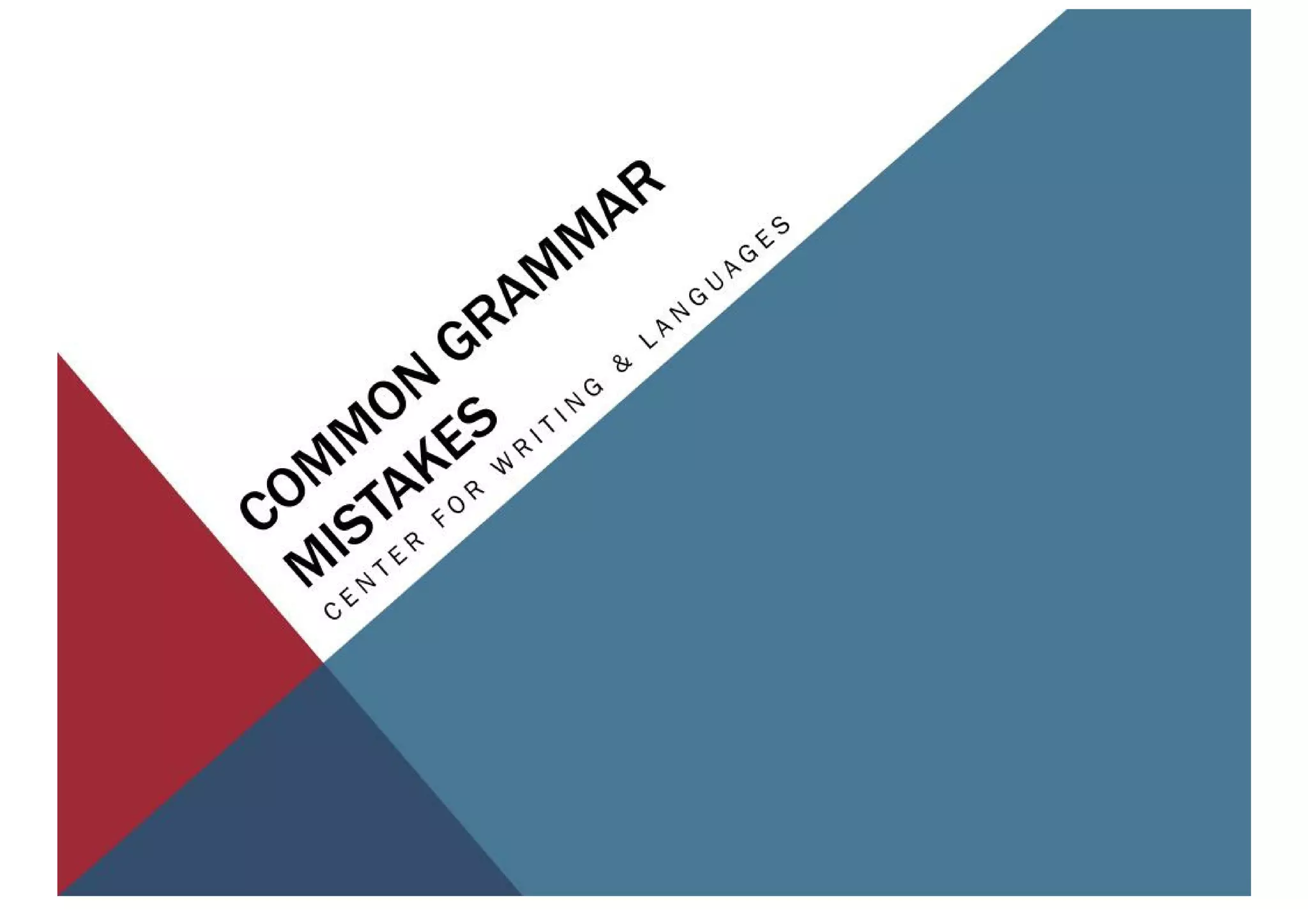 Common Grammar Mistakes | PDF