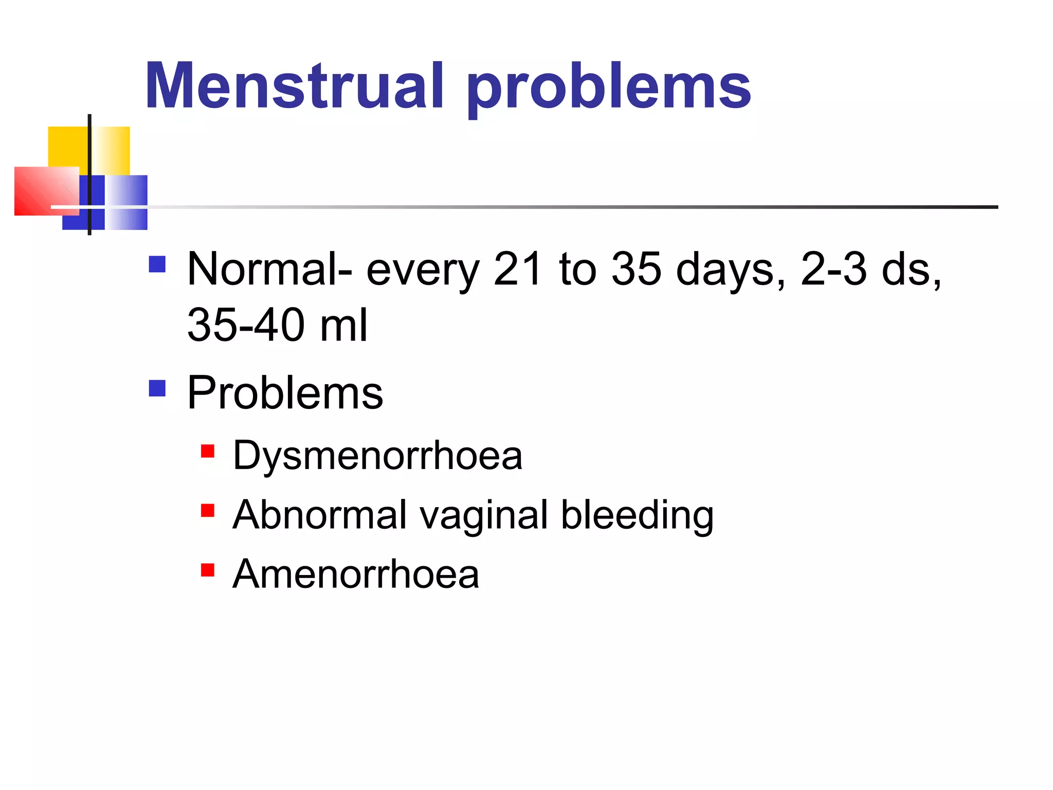 Common gynaecological problems | PPT