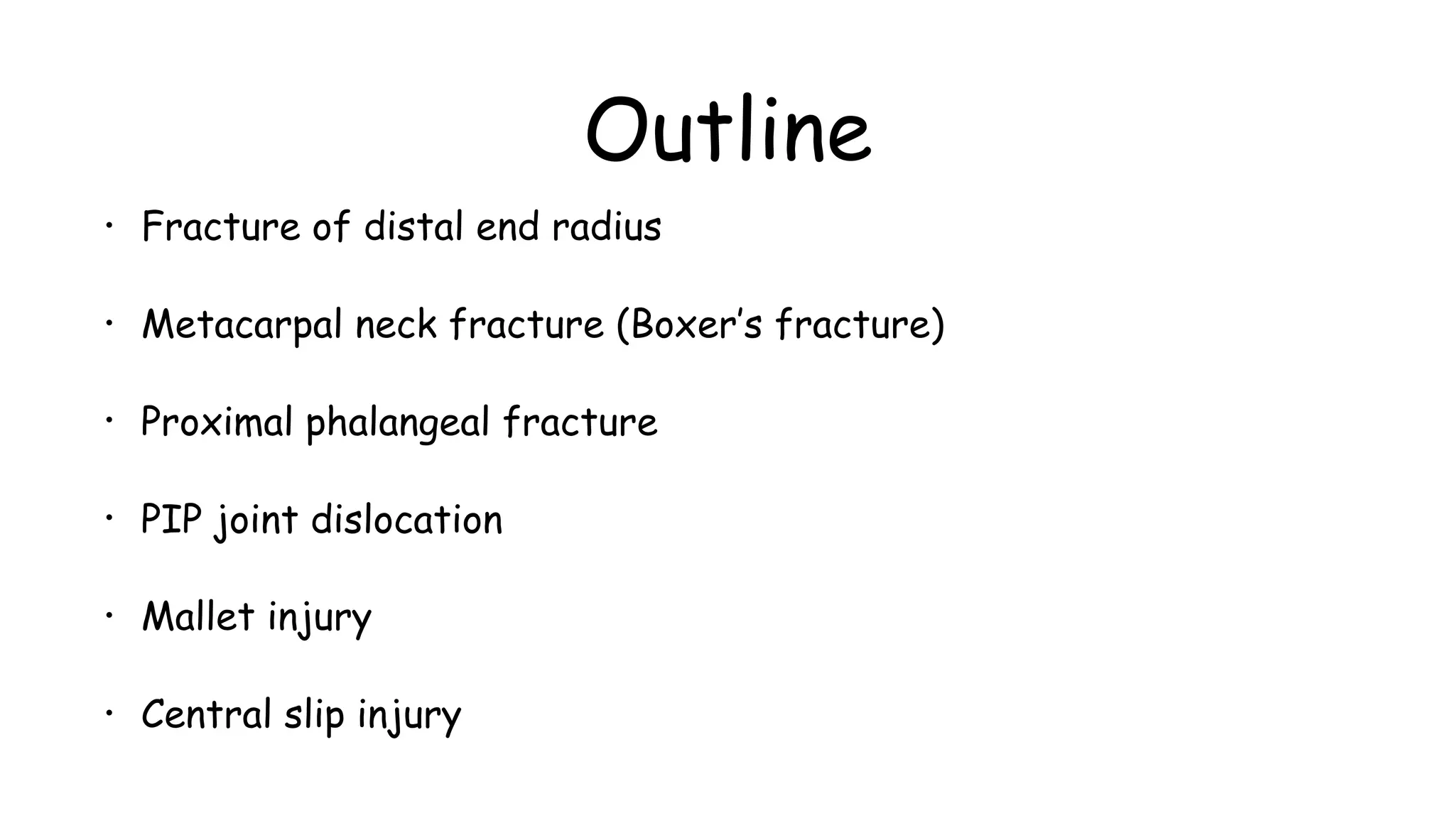 Common Hand Fractures & Dislocations | PDF