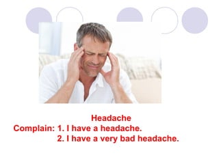 Common Health Complaints ESL | PPT