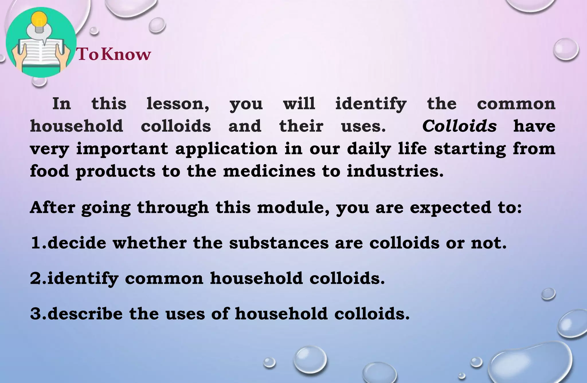 Common Household Colloids and Their Uses | PPTX