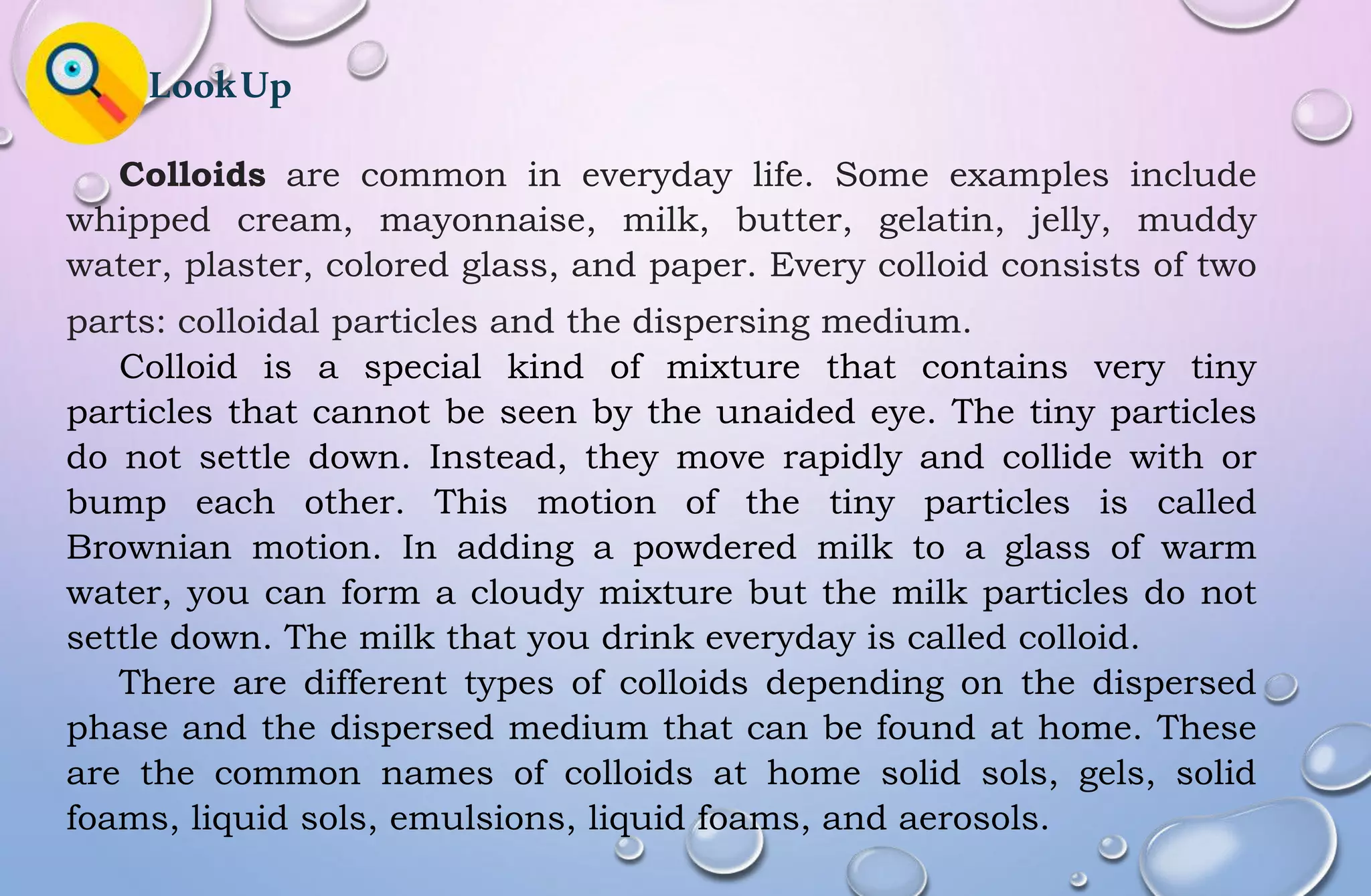 Common Household Colloids And Their Uses Pptx