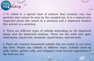 Common Household Colloids and Their Uses | PPTX