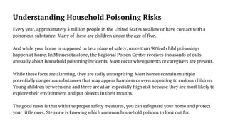 Common Household Poisons Minnesota Parents Must Know About | PDF