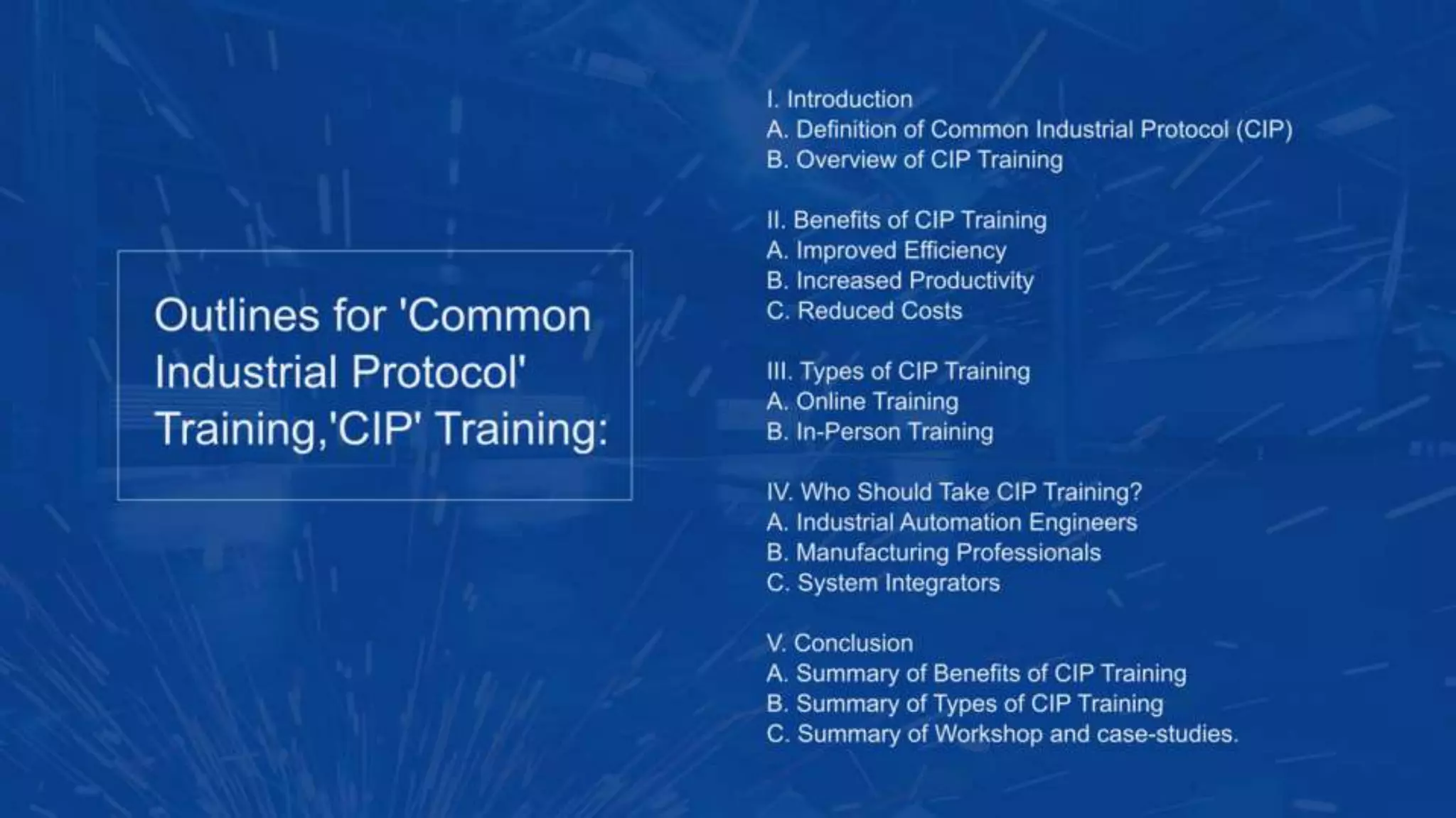 Common Industrial Protocol (CIP) Training | PPTX