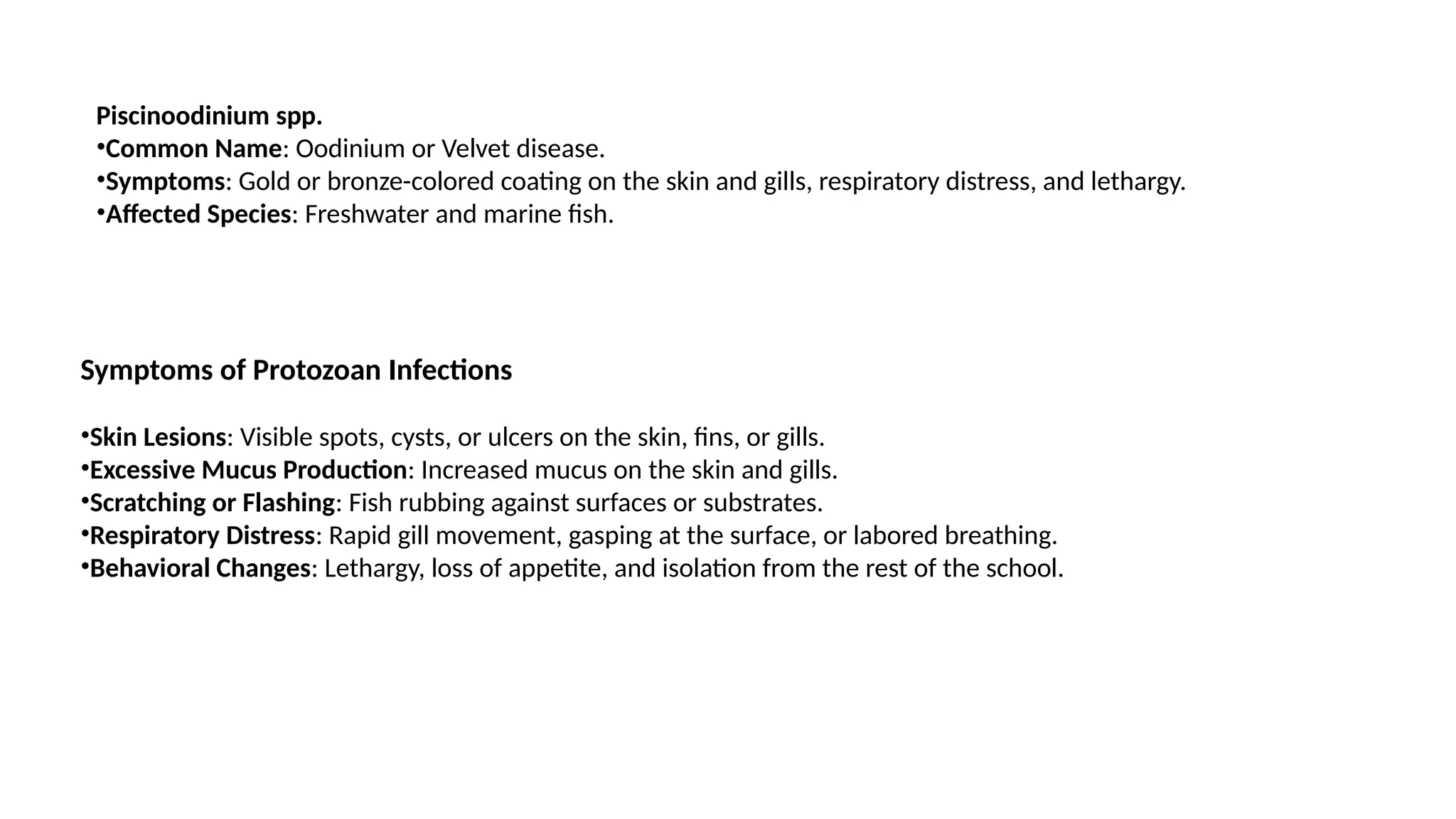 common infections that occurs in fishes. | PPT