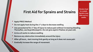 Common injuries during recreation | PPTX